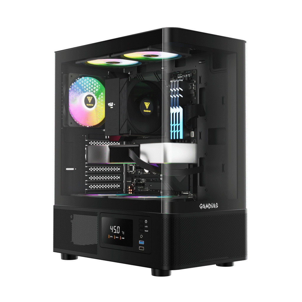 Gamidias ATLAS E2 CG ARGB Mid-Tower Case - Claymore Tech Computers